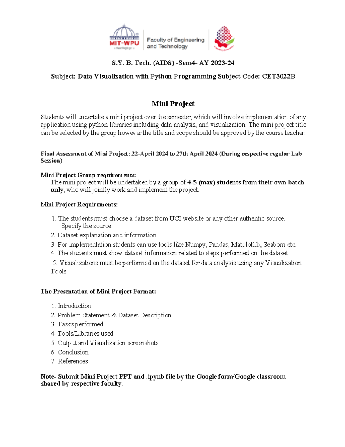 Steps for Python Installation - S. B. Tech. (AIDS) -Sem4- AY 2023 ...
