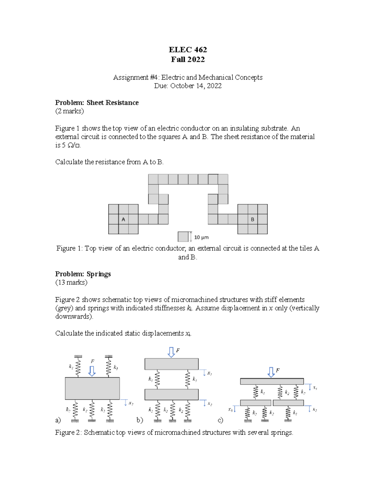 ELEC 462 - Assignment 4 - Electrical and Mechanical Concepts - ELEC 462 ...