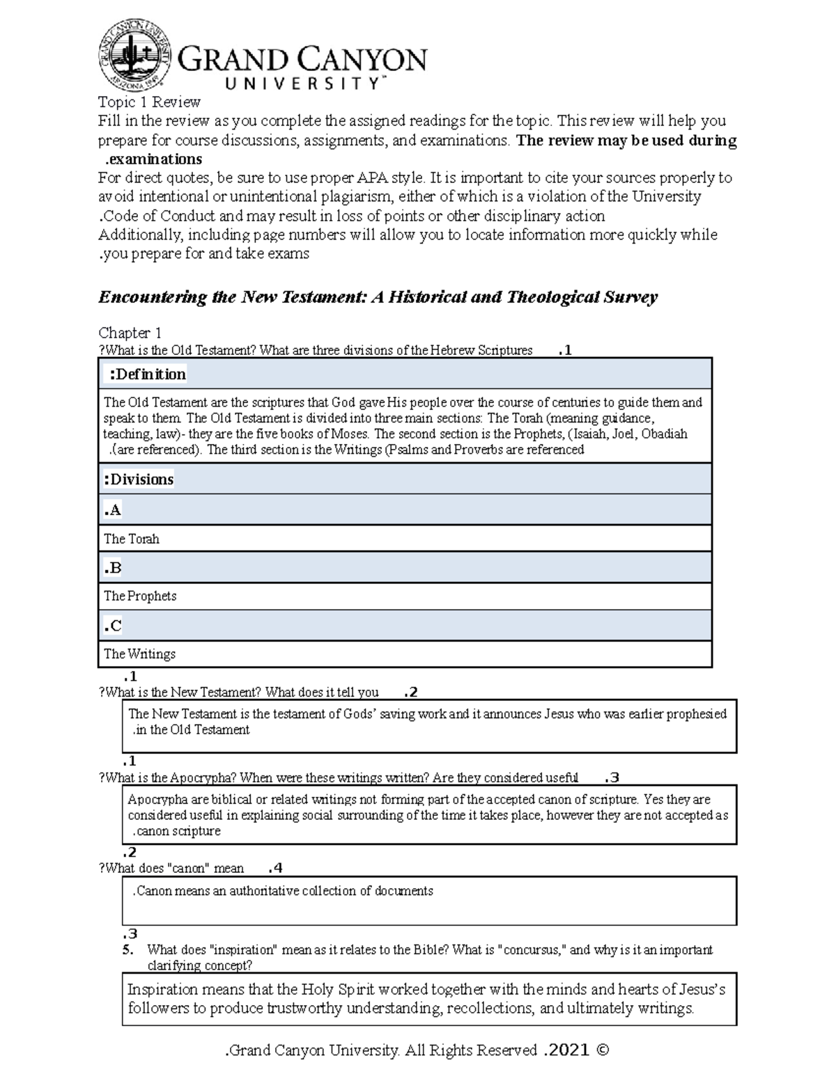 Topic 1 Review Complete - Topic 1 Review Fill in the review as you ...