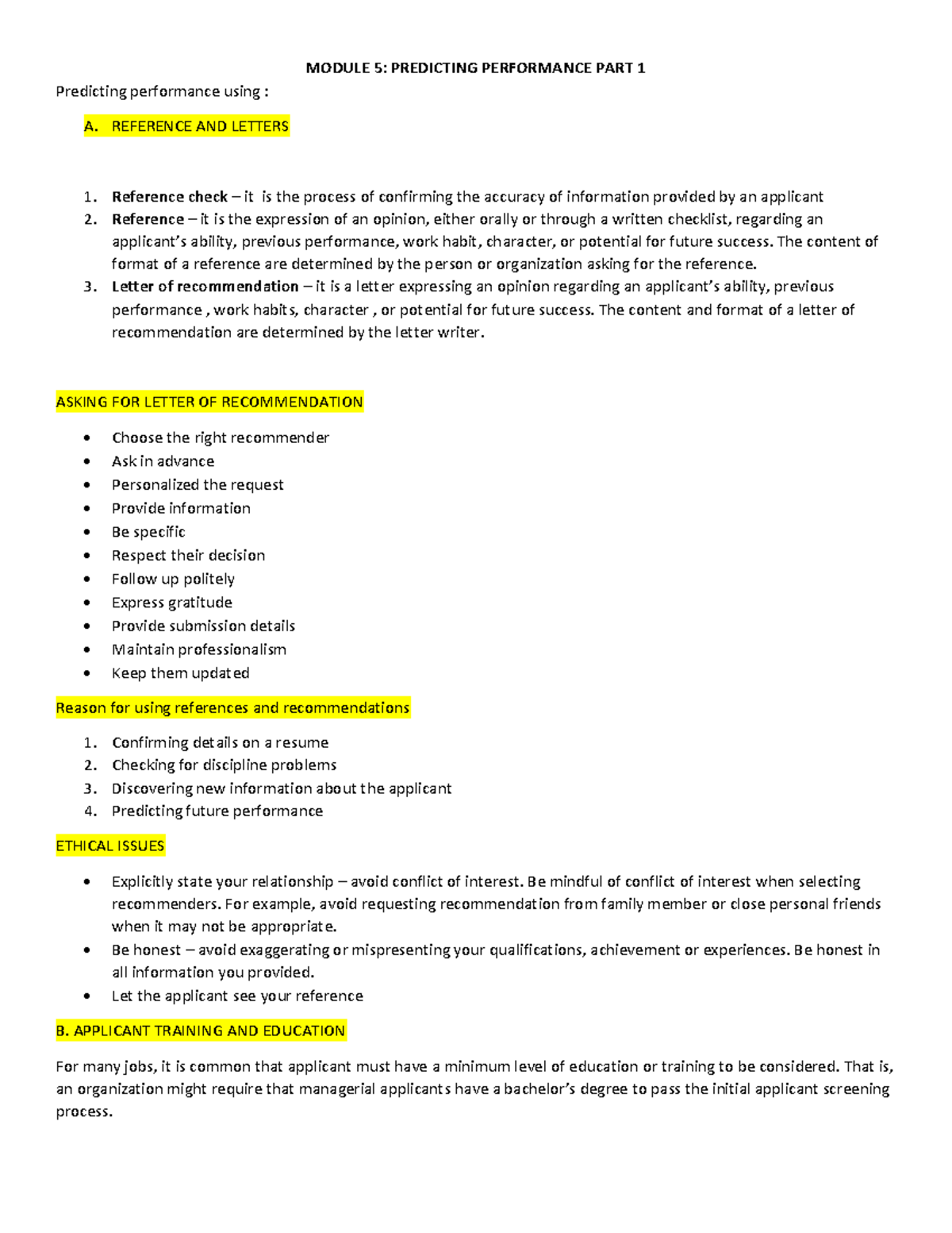 Module 5 Predicting Performance PART 1 1 - MODULE 5: PREDICTING PERFORMANCE PART 1 Predicting ...
