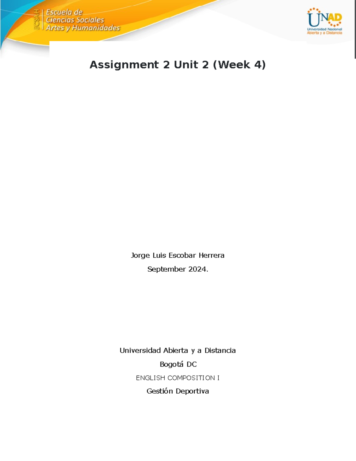 Assignment 2 Unit 2 - uinfiode - Ingles - Assignment 2 Unit 2 (Week 4 ...