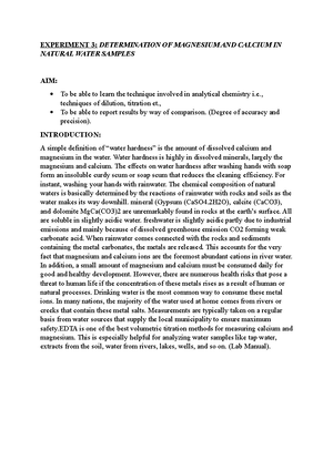 CH204 Experiment 5 Lab Data - CH204 Experiment 5: Isomerism in ...