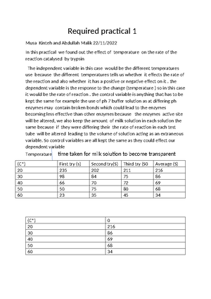 Required Practical 6 - good - REQUIRED PRACTICAL 6: In this practical ...
