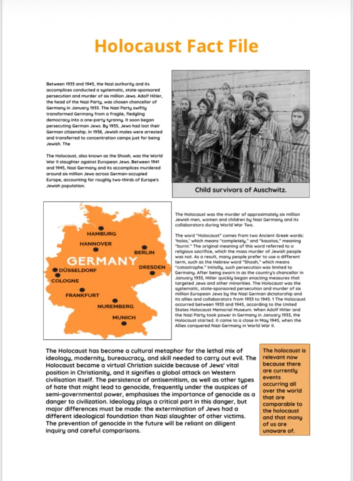 Holocaust Notes - HST 102H - Studocu