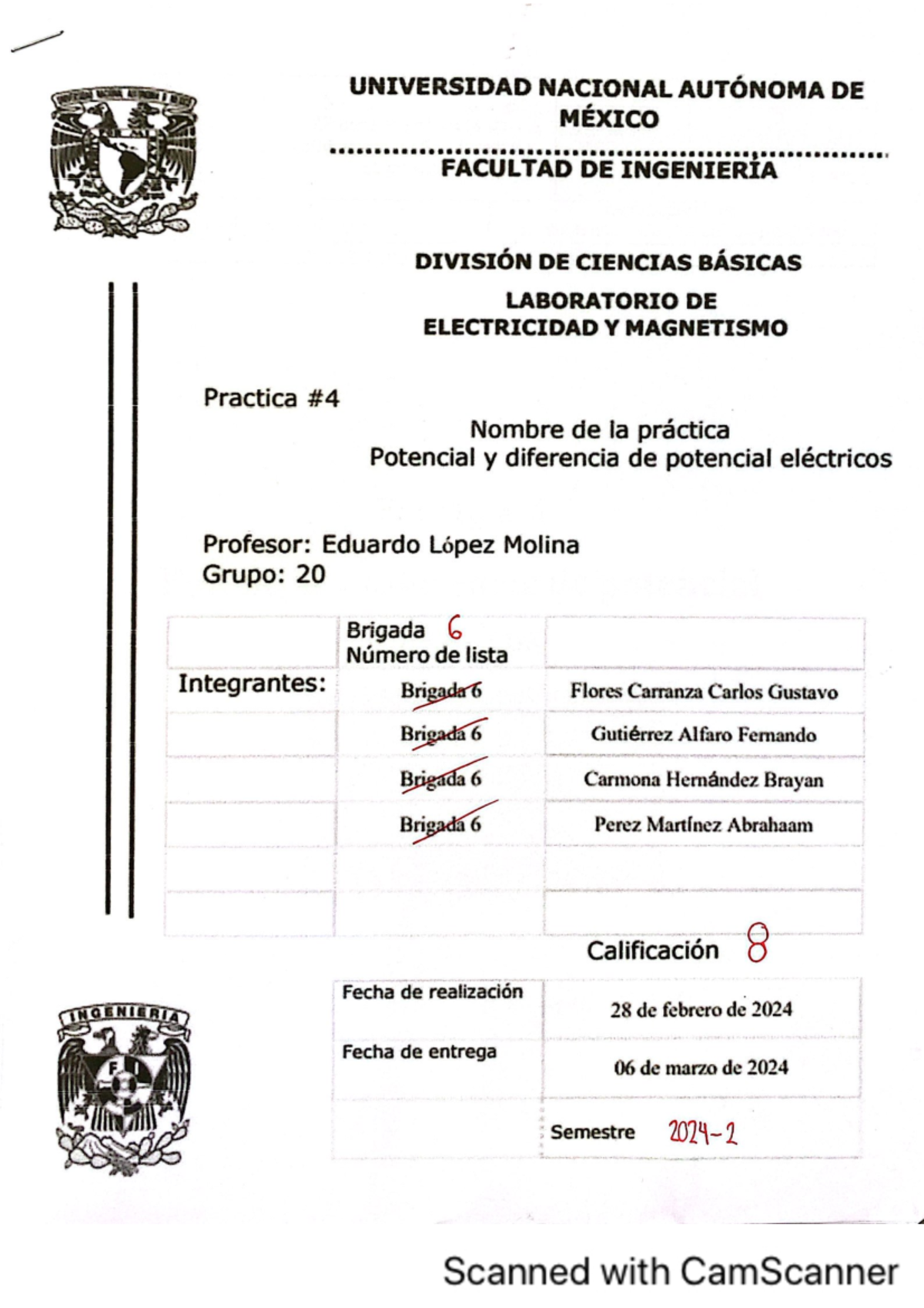 Práctica 4 EyM Fi UNAM - Laboratorio de electricidad y magnetismo - Studocu