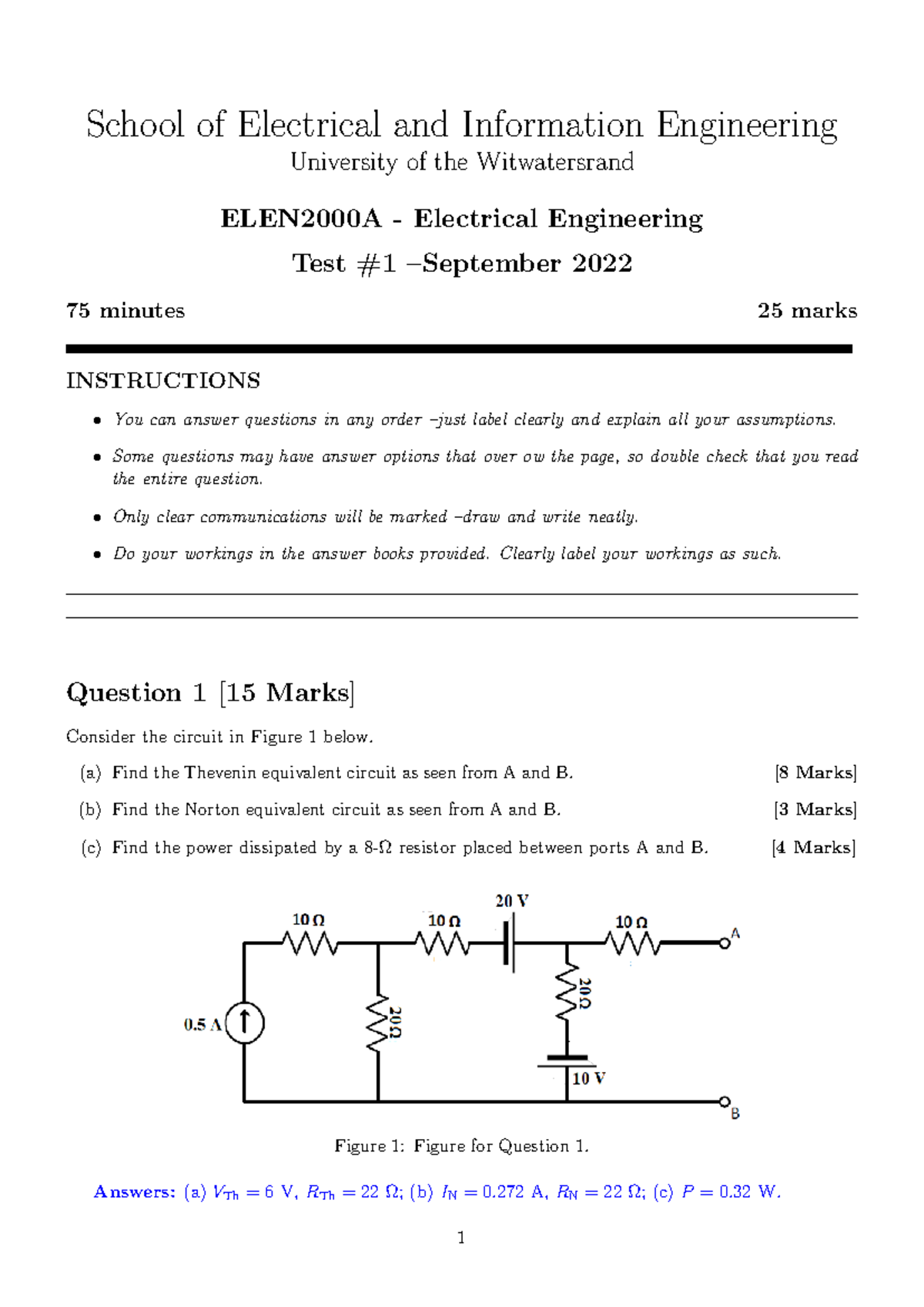 1 September 2022 ELEN2000 A-with Answers - School of Electrical and ...