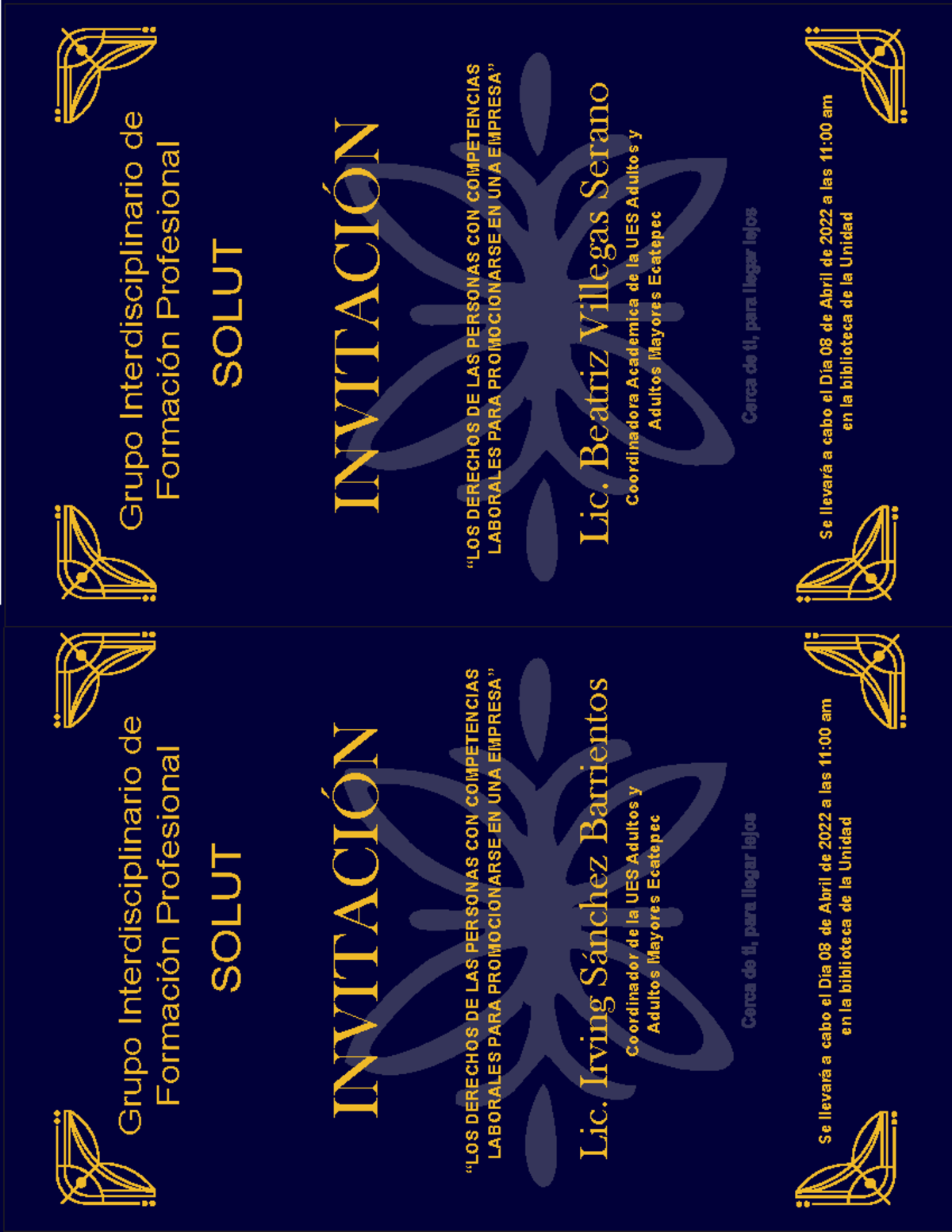 Invitacion solut - SOLUT Grupo Interdisciplinario de Formación ...