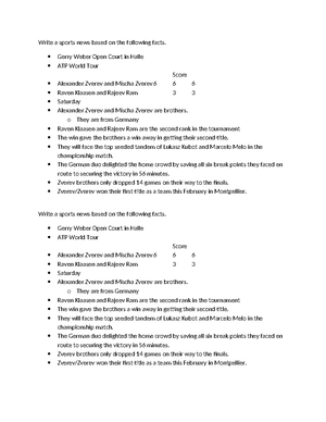 Sports-new2015 - Sports Writing Fact Sheet - Panuto: Gumawa ng balitang ...