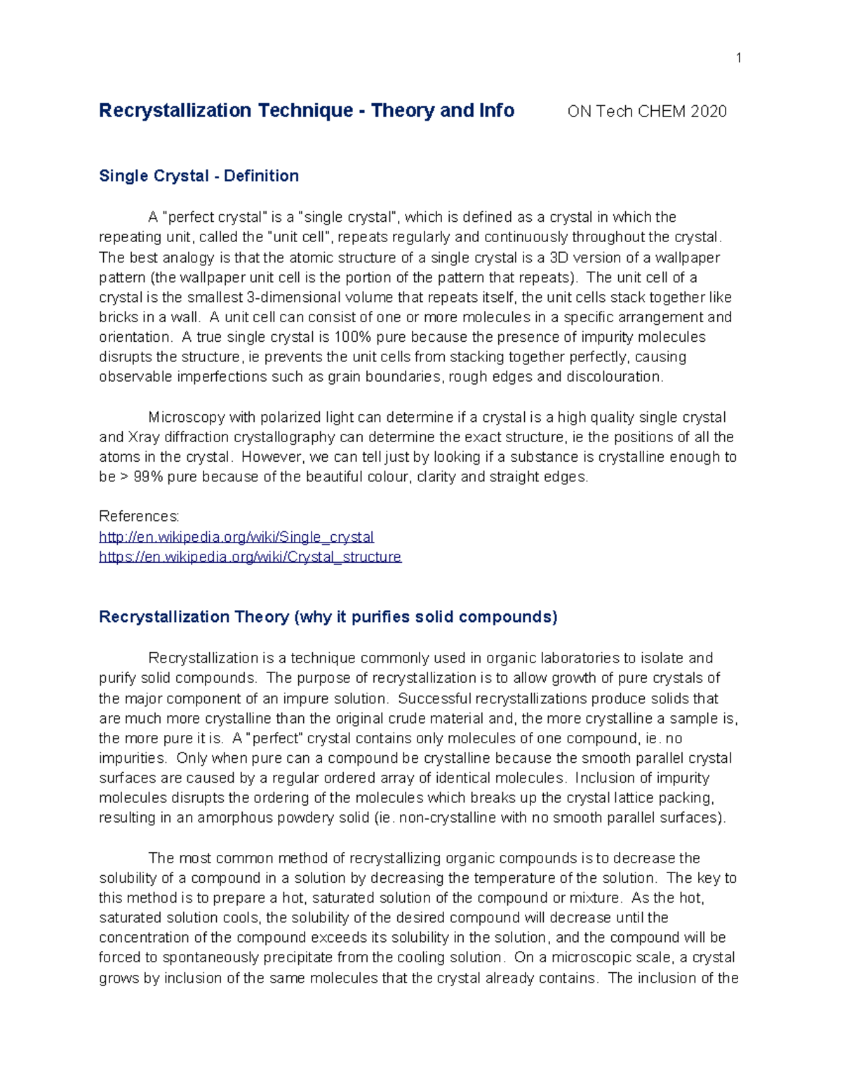 Recrystallization Theory and Info - Recrystallization Technique ...
