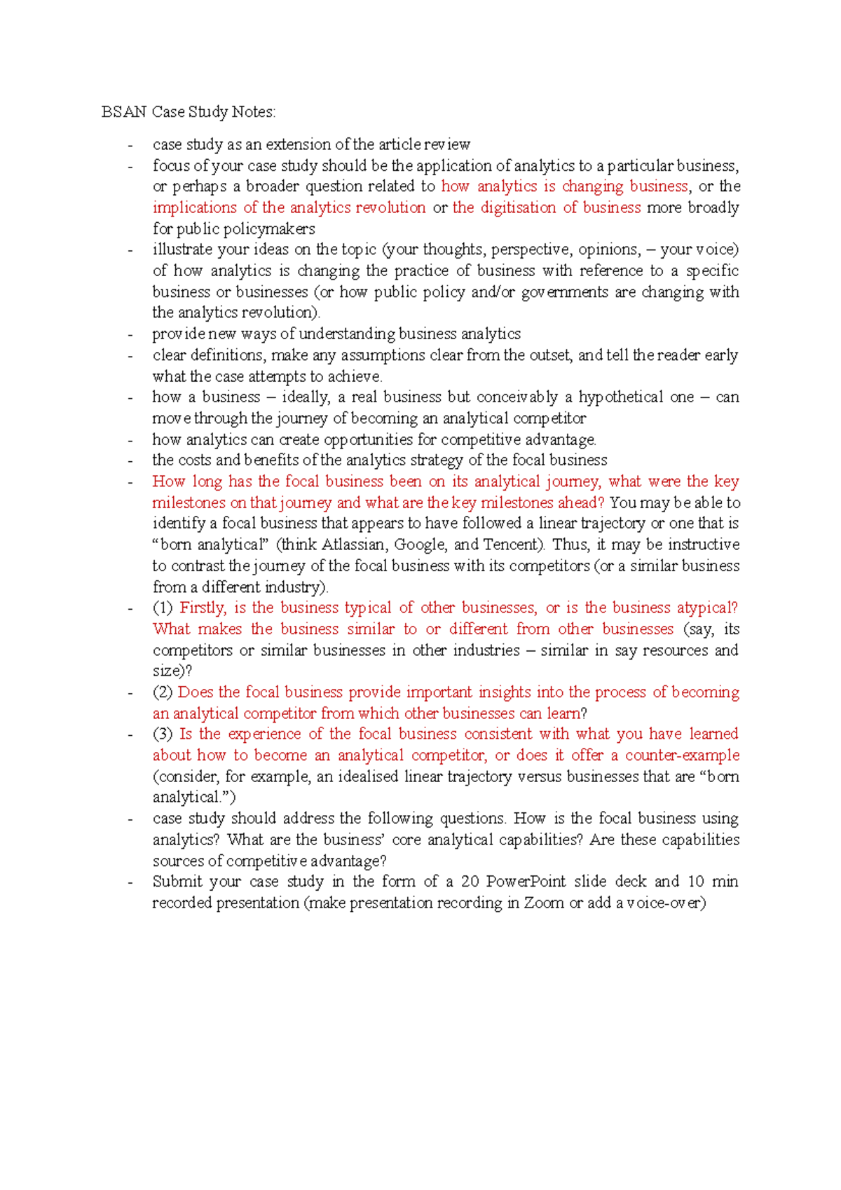 BSAN Case Study Notes - BSAN Case Study Notes: case study as an ...