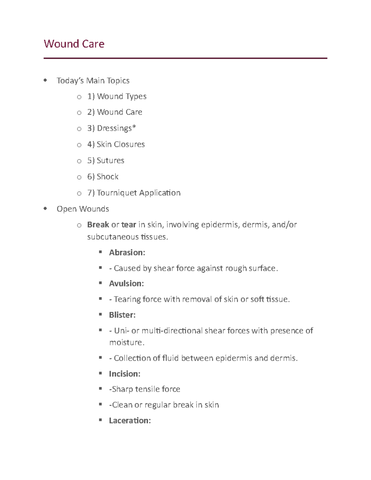 8 Wound Care - Dr. Eric Brooks Lecture notes - Wound Care Today’s Main ...