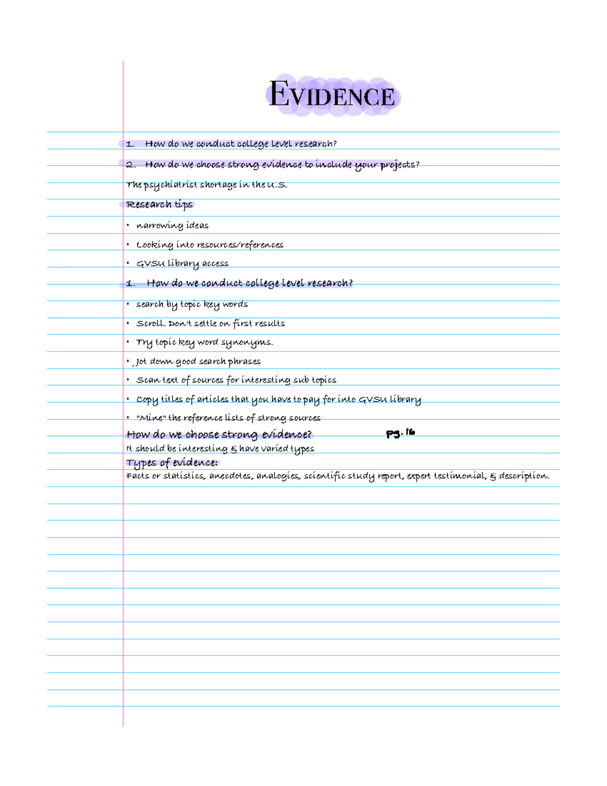 Using Evidence in an essay - pg 16 Evidence 1. How do we conduct ...