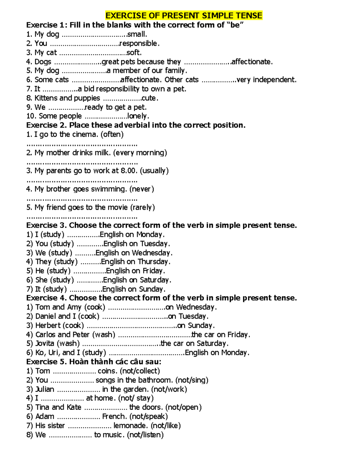 FILE 20220616 152011 LOP 6 Exercise OF Present Simple Tense - EXERCISE ...