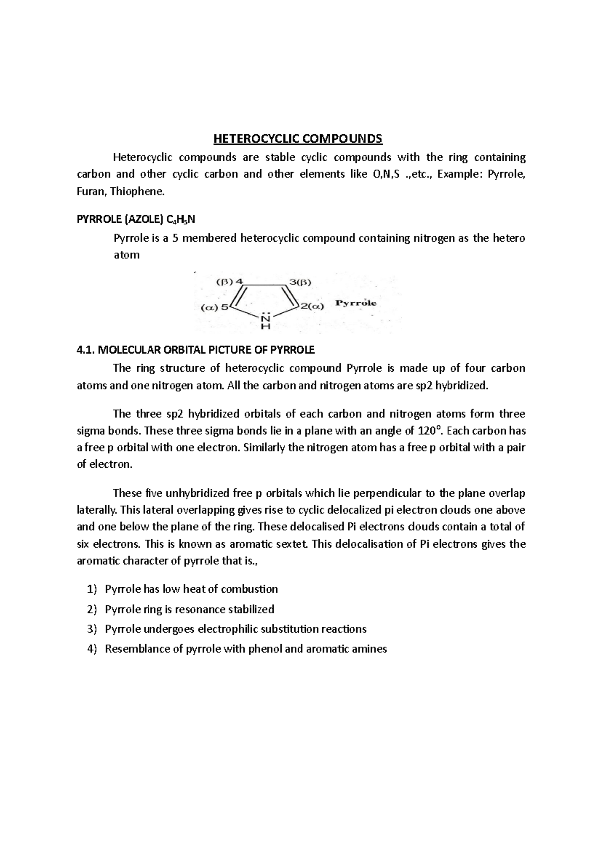 Heterocyclic Compounds - HETEROCYCLIC COMPOUNDS Heterocyclic compounds ...