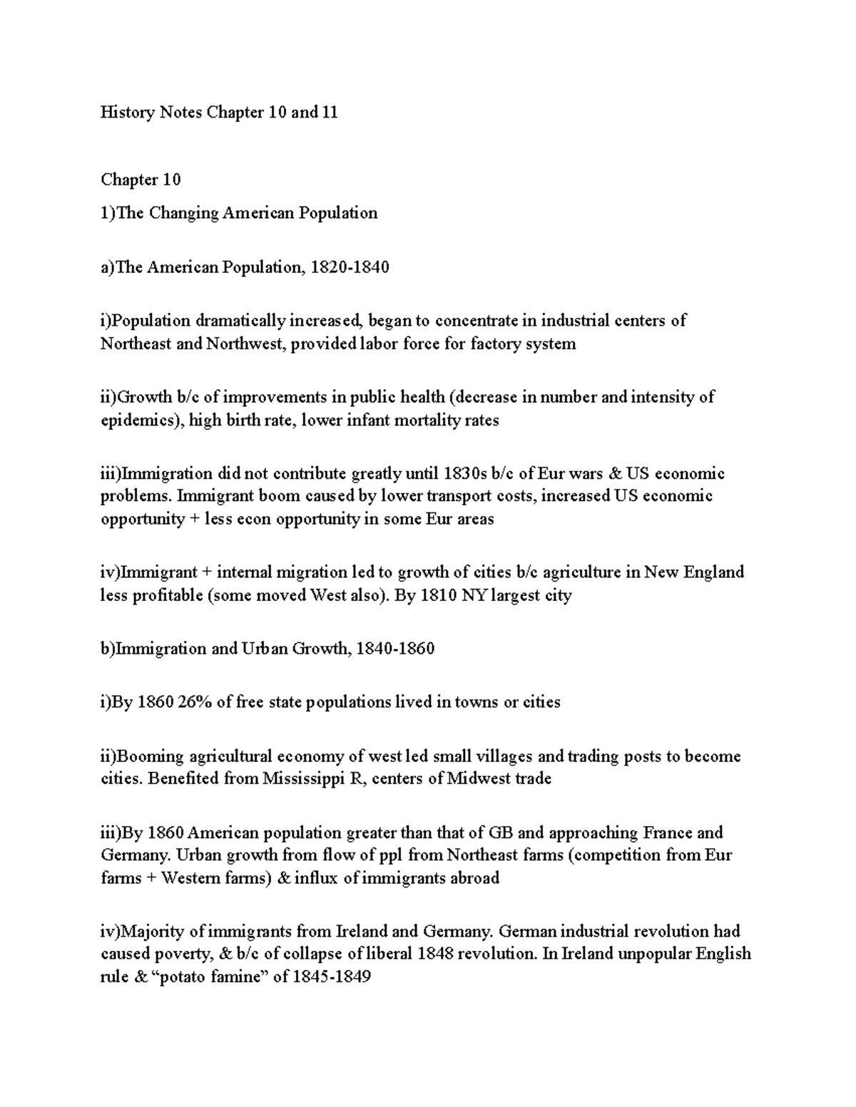 History Notes Chapter 10 and 11 - History Notes Chapter 10 and 11 ...