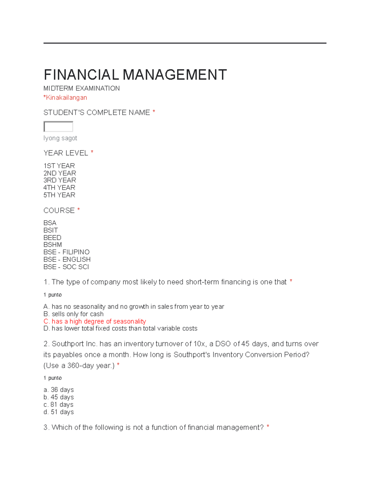 Financial Management in business Accountancy - FINANCIAL MANAGEMENT ...