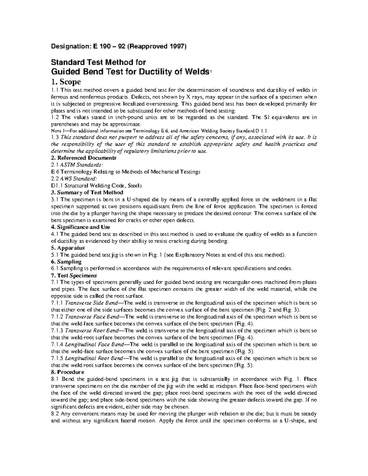 ASTM E190 - Norma ASTM E190 Doblez - Designation: E 190 – 92 ...