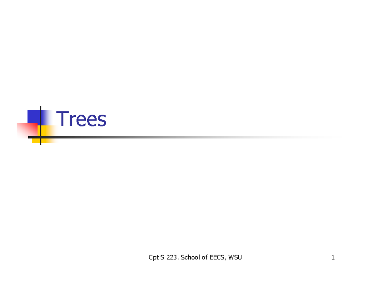 Trees - TreesTrees Overview Tree data structure Binary search ...
