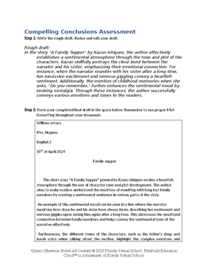 A tragic end assess rubric - A Tragic End Assessment Step 1: As you ...
