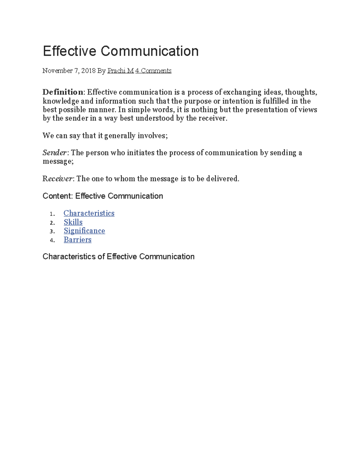 Effective Communication - In simple words, it is nothing but the ...