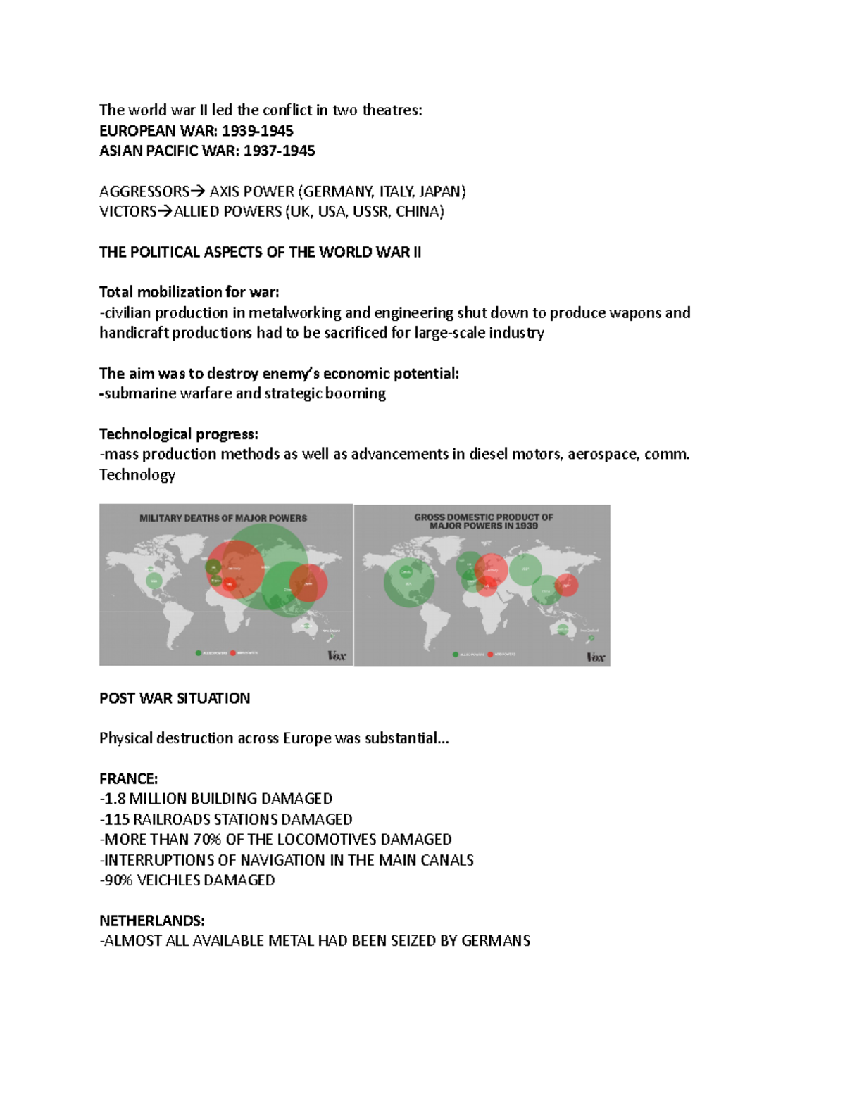 Economic Development After 1945 - The world war II led the conflict in ...