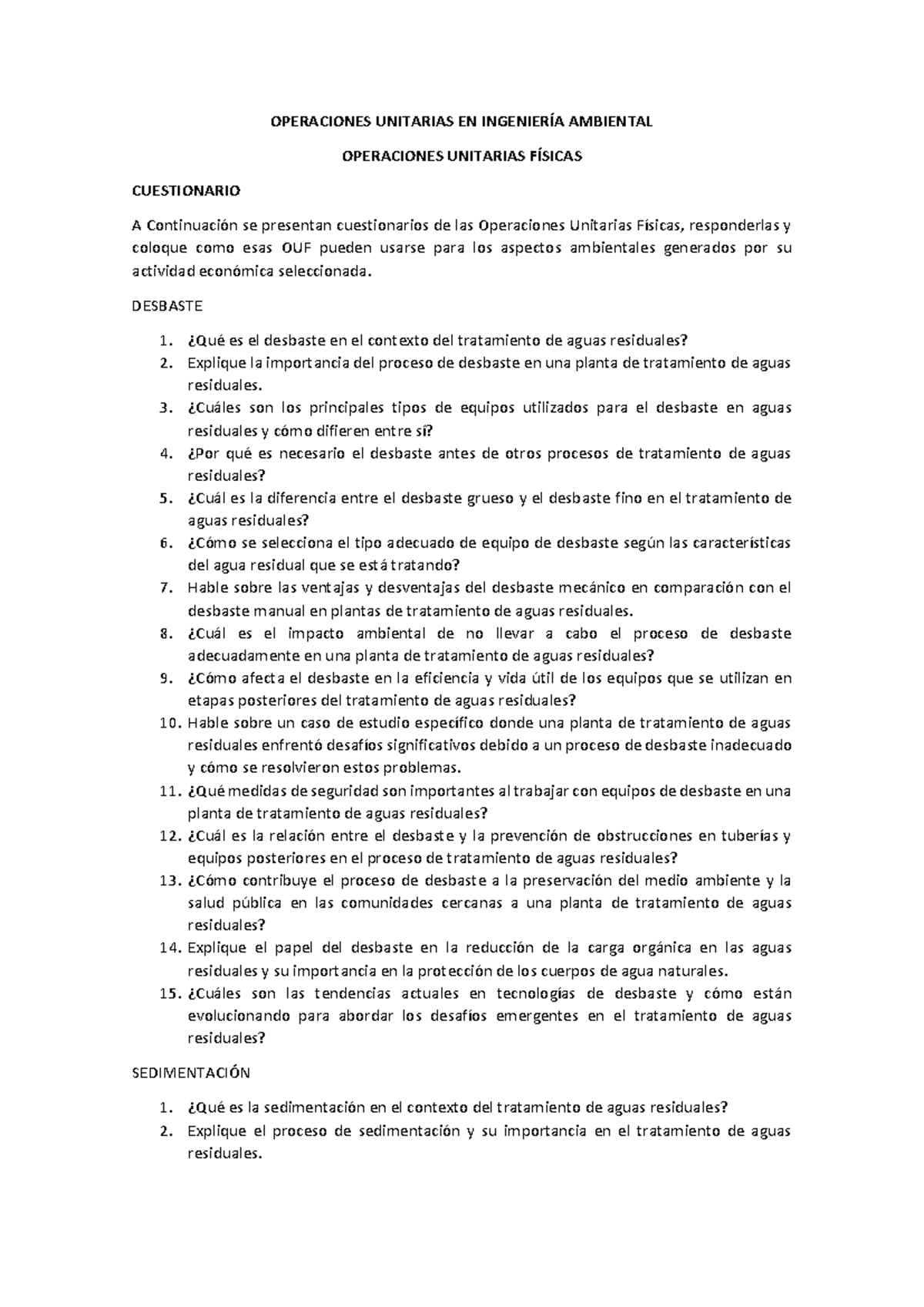 Cuestionario OUF-2023 - OPERACIONES UNITARIAS EN INGENIERÍA AMBIENTAL ...