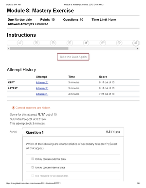 Module 8 Mastery Exercise 22FC-COM300-23 - Module 8: Mastery Exercise ...