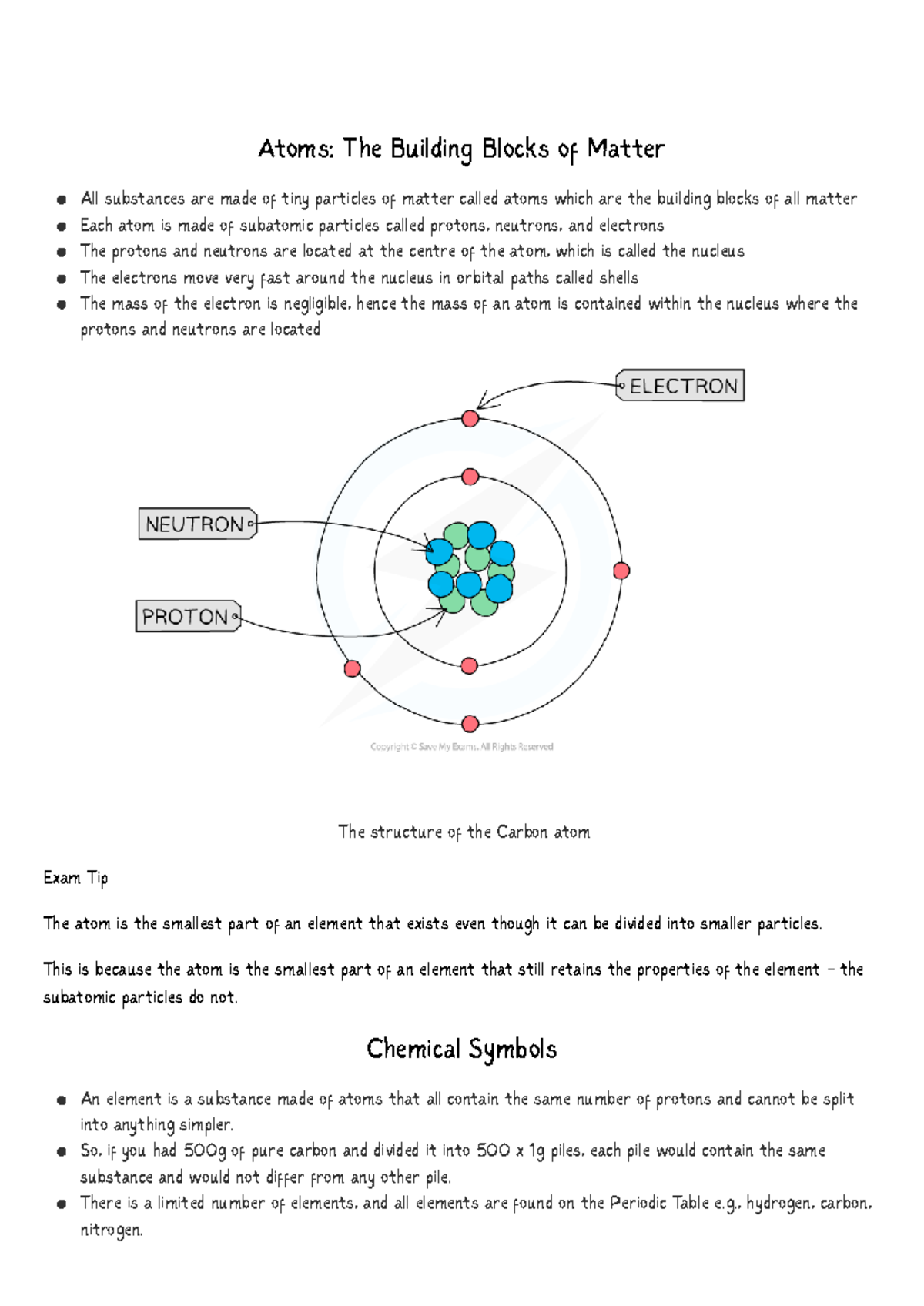 Atoms The Building Blocks of Matter - This is because the atom is the ...