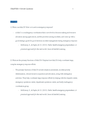CH. 4 review questions - CHAPTER 4: Review Questions 1 Chapter 4 Name three acute natural ...