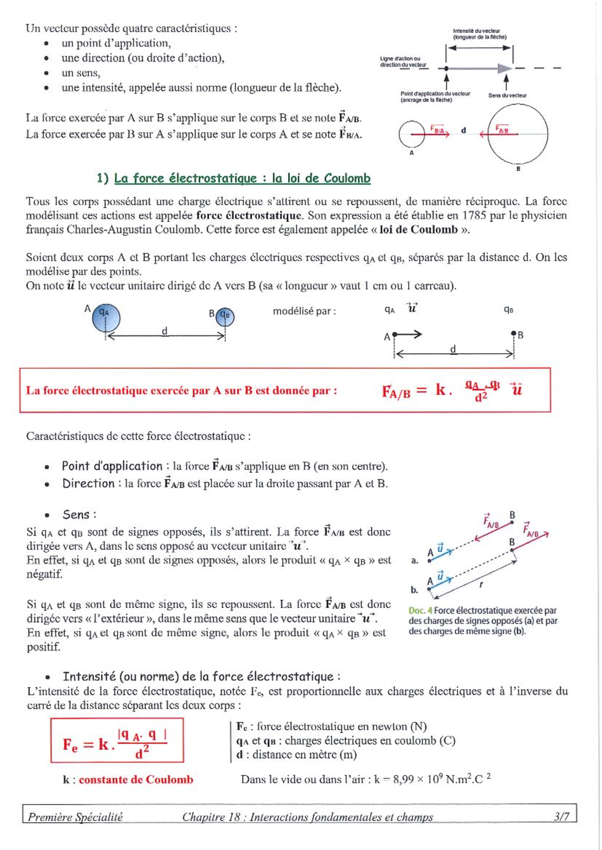 FORCES ET INTERACTIONS - Physique-chimie - Studocu