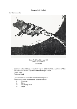 Bab 2 seni - seni visual - Merujuk kepada di atas, karya Mohd Rizauddin ...