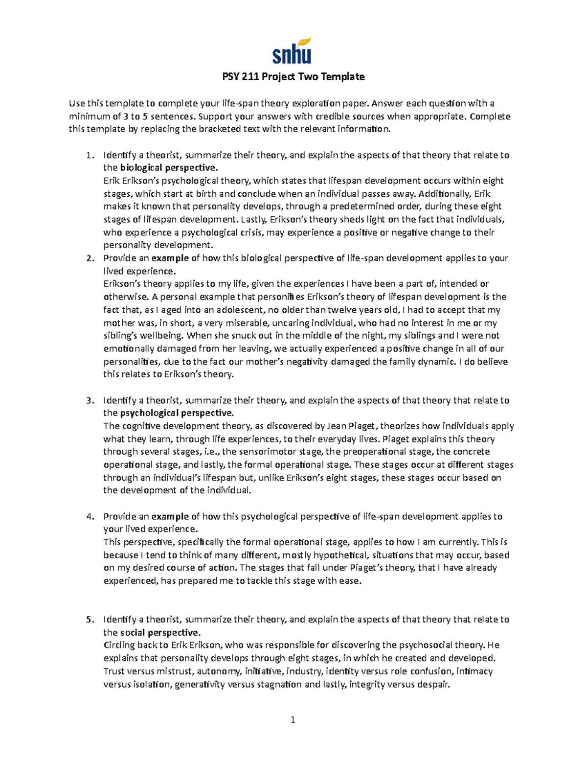 PSY 211 Project Two Template - PSY 211 Project Two Template Use this ...