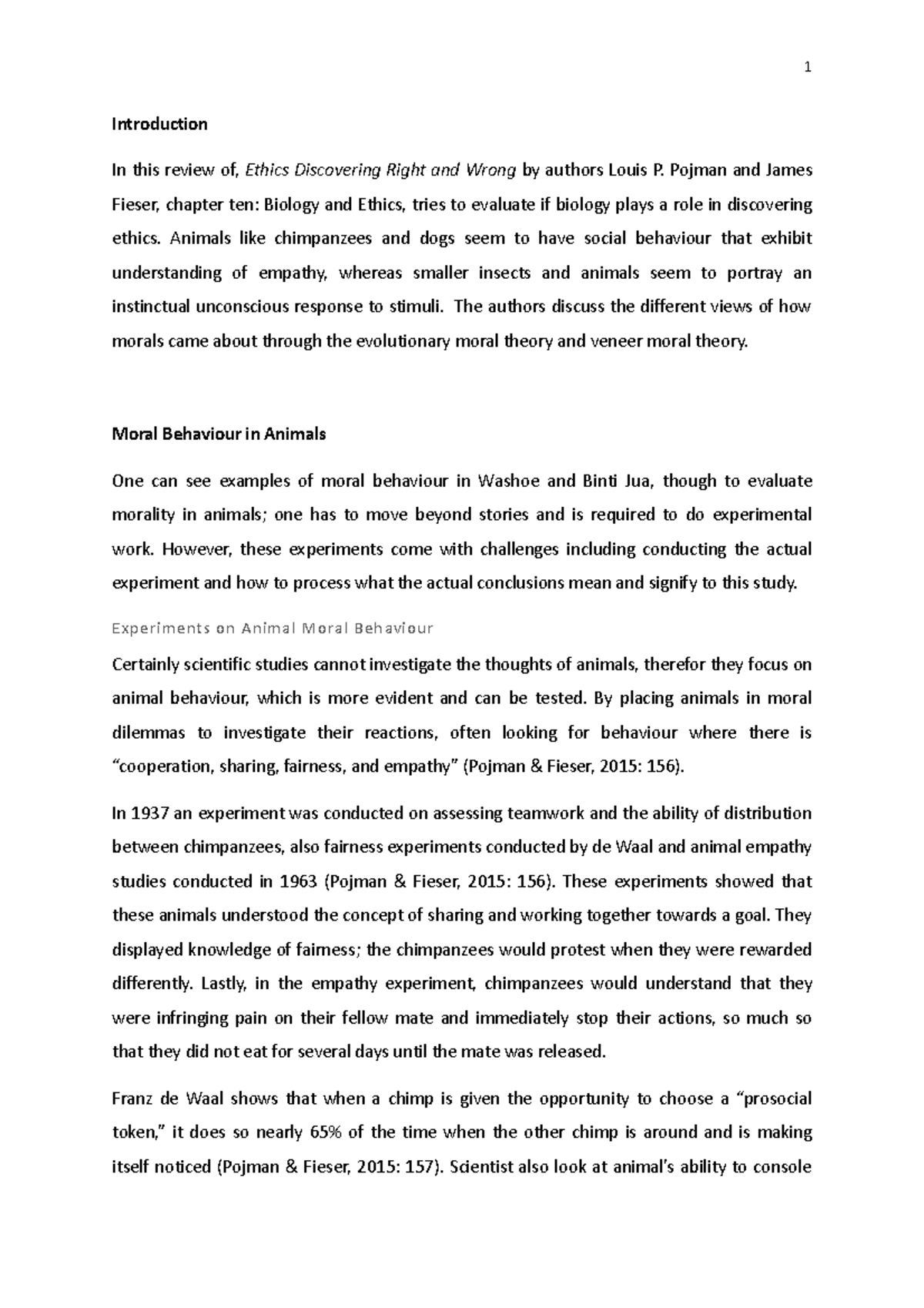 Ethics, discovering right from wrong , Louise Pojman - Introduction In ...