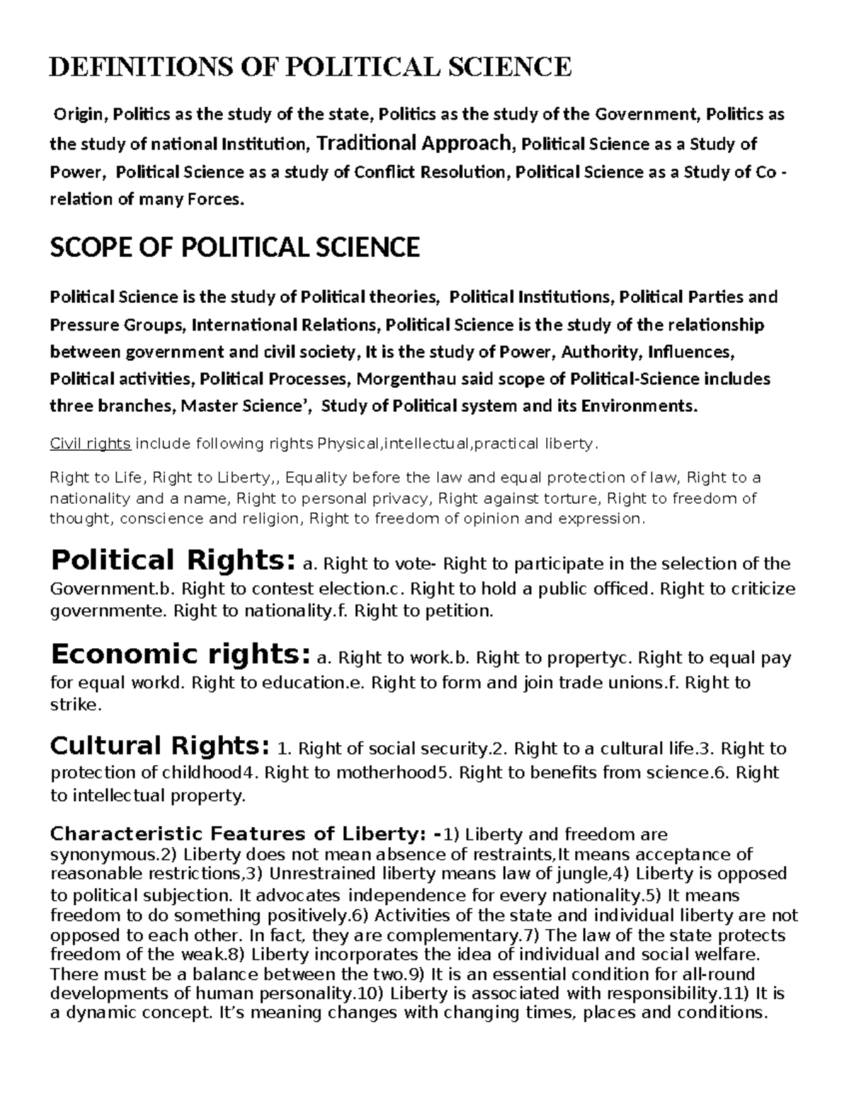 Master Blaster - political science all important definations ...