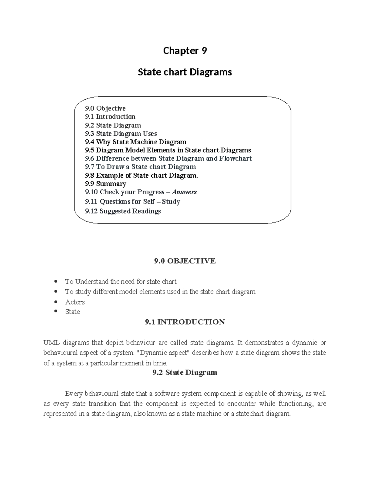 State chart Diagram - this is very uiseful - Chapter 9 State chart ...