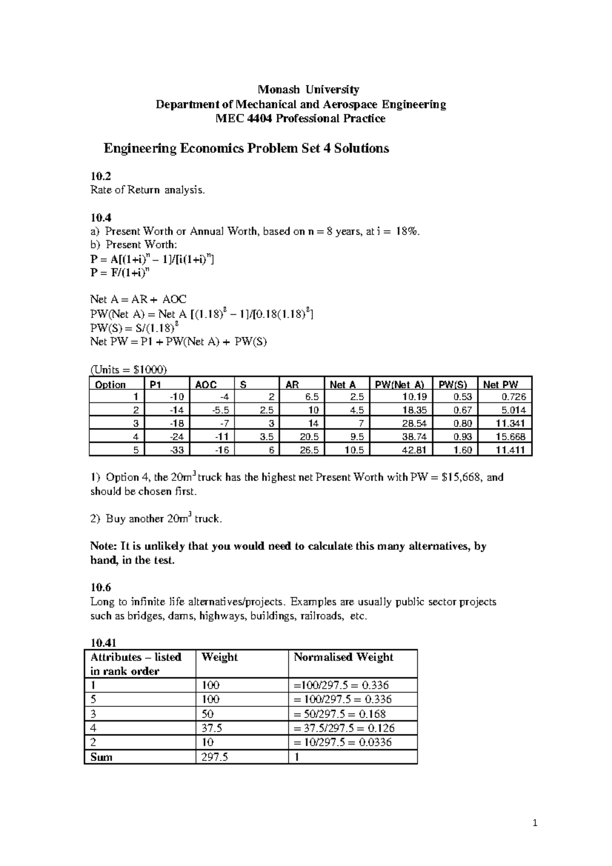 Eco Solution Set 4 2024 - Monash University Department of Mechanical and Aerospace Engineering ...