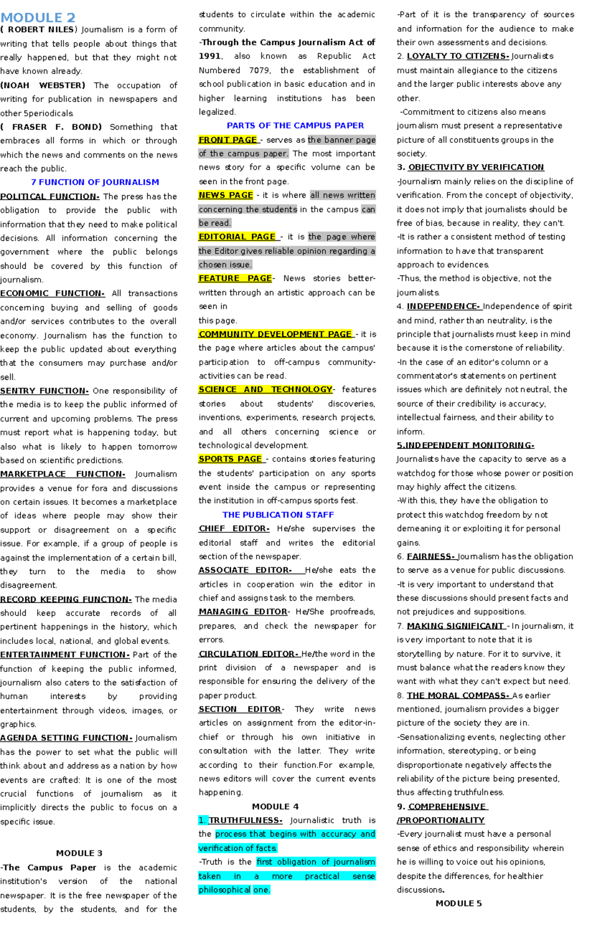 COM-002- Prelim 1 - a reviewer for all english major - MODULE 2 ...