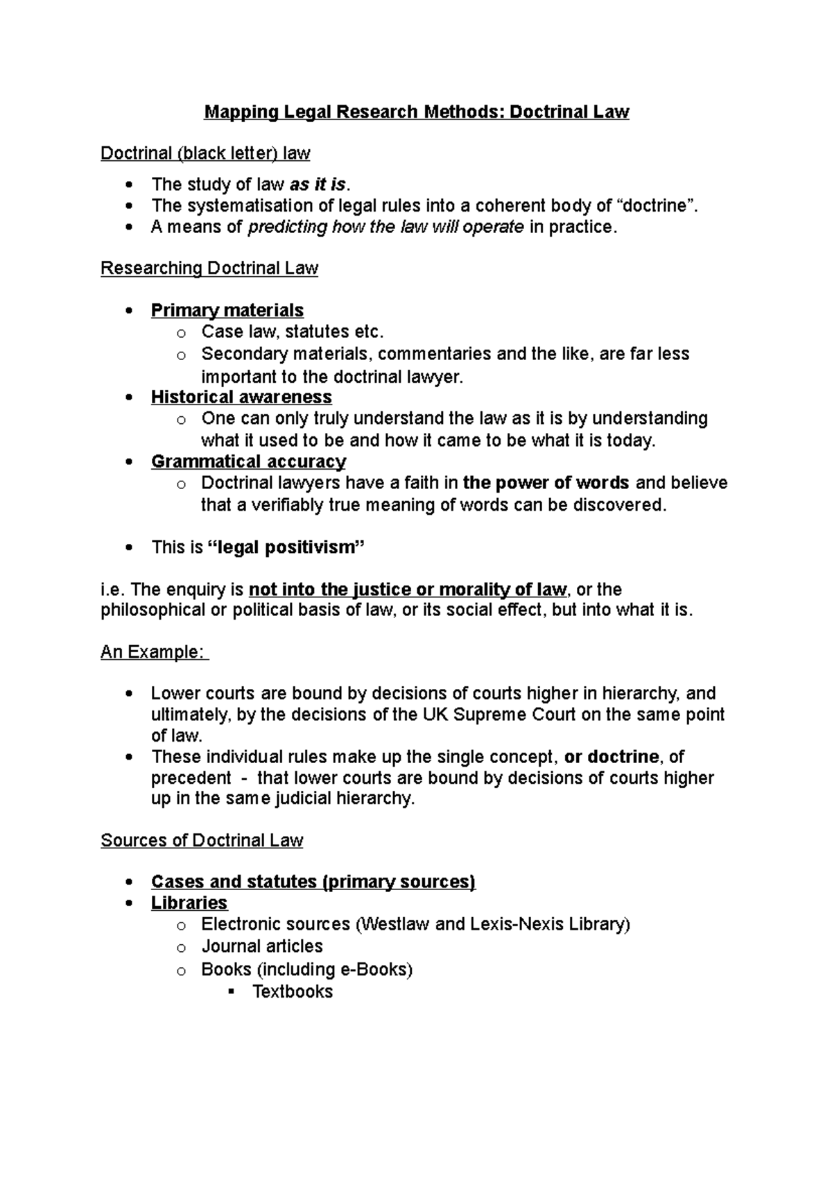Mapping Legal Research Methods - The systematisation of legal rules ...