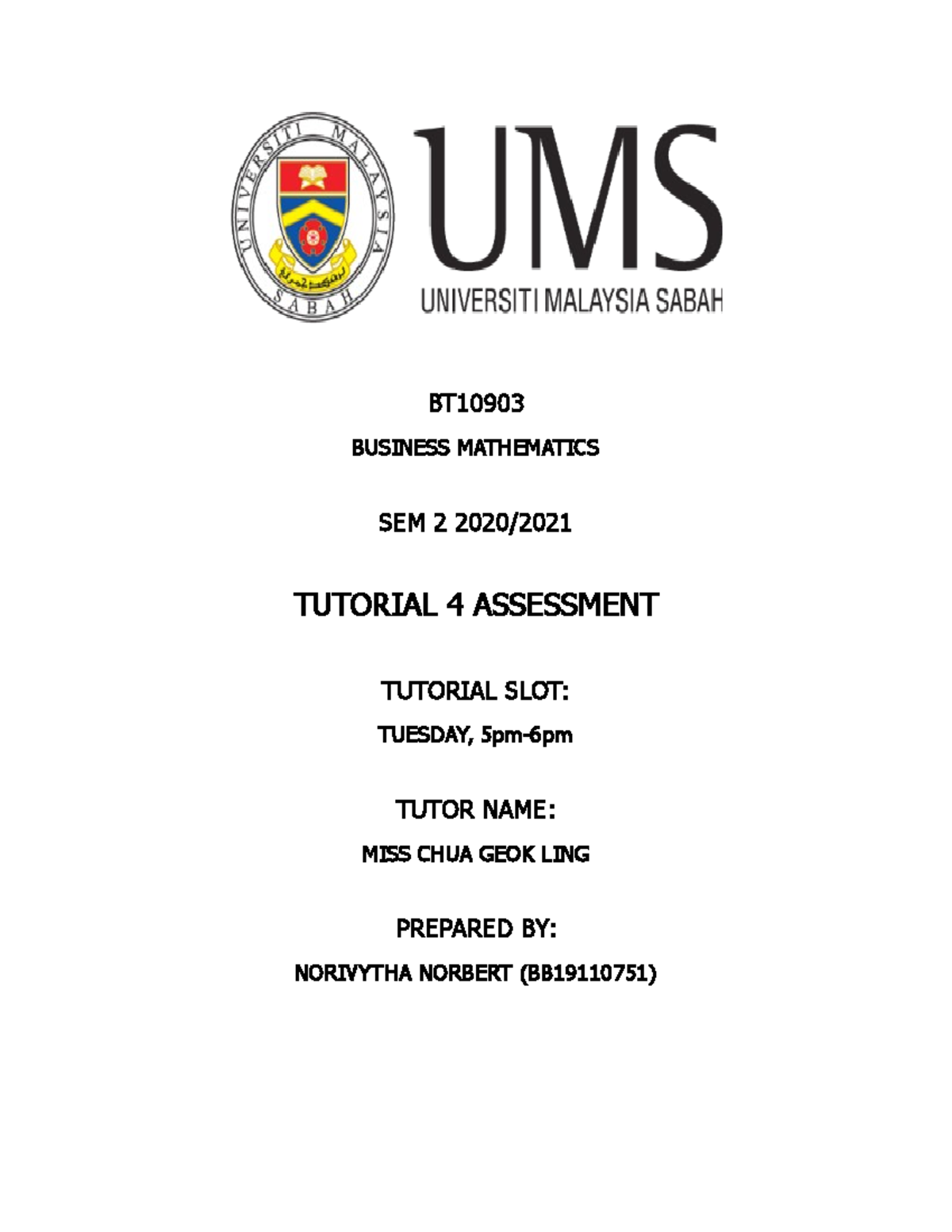 BT10903 : Business Mathematics Chapter three - BT 10903 BUSINESS ...
