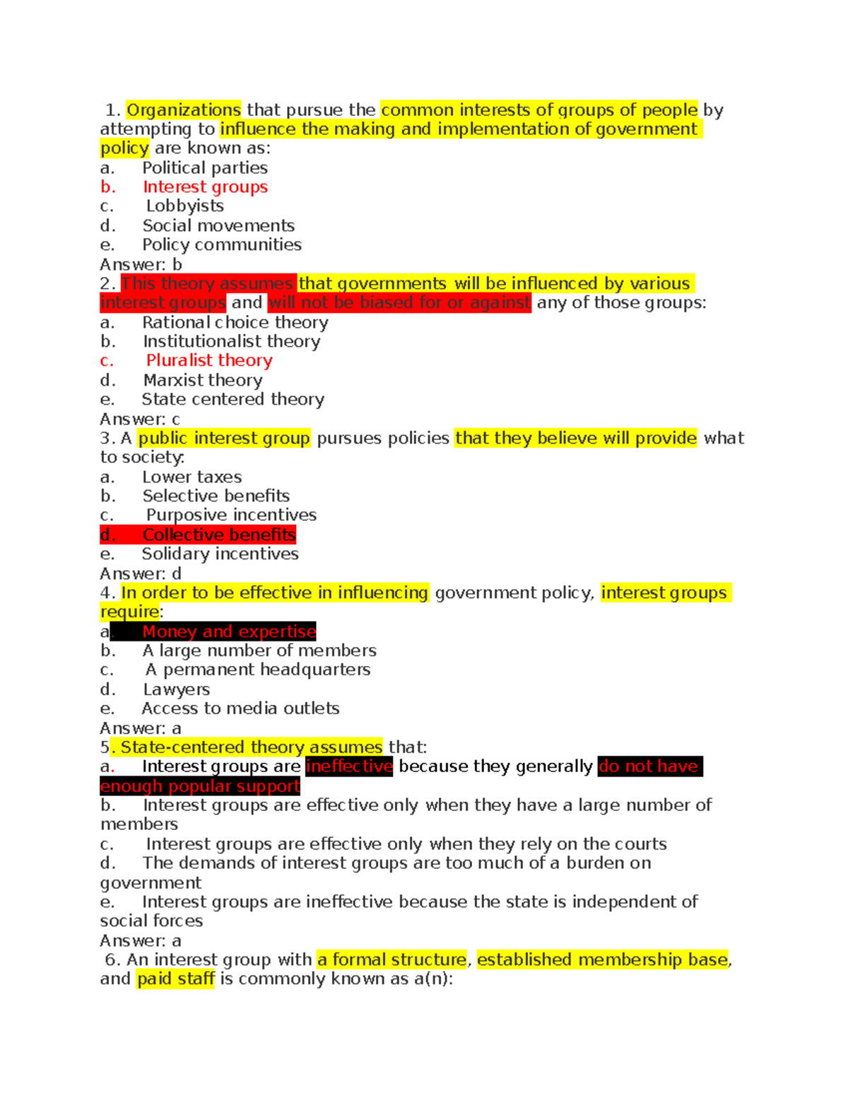 MCQs 100 Public Policy - MCQs for entry test PhD. - Organizations that ...
