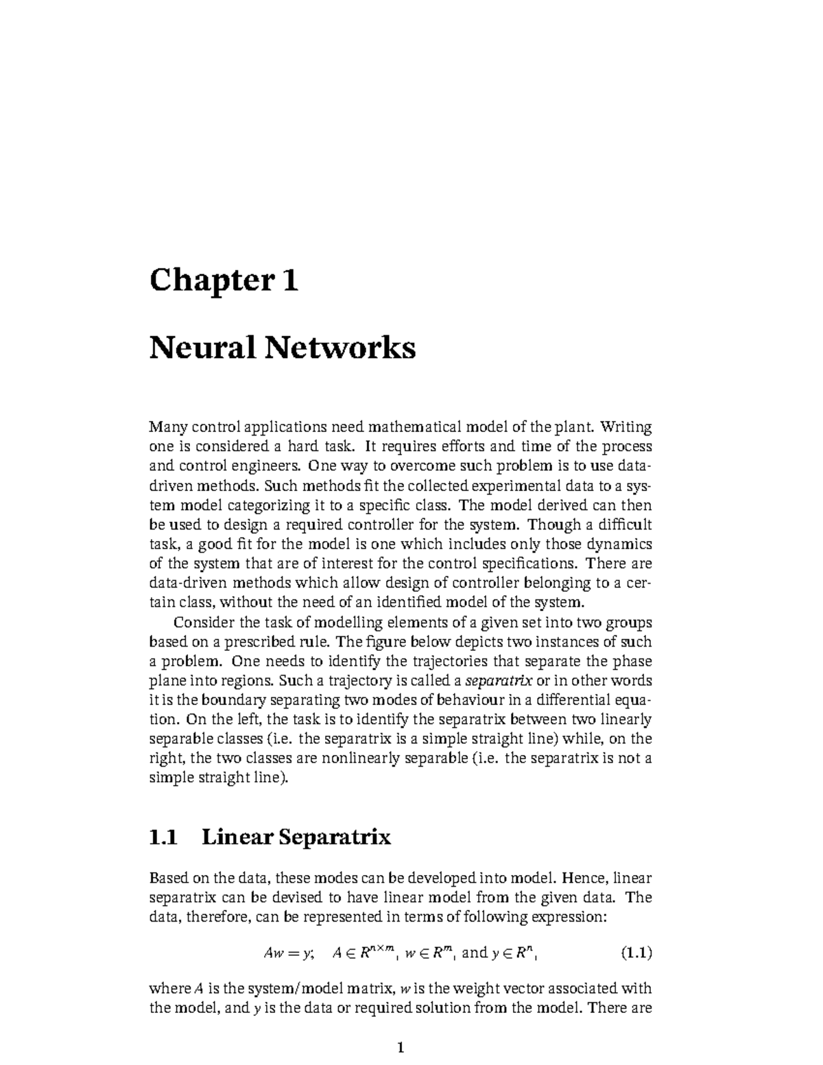 7 neural network - Chapter 1 Neural Networks Many control applications ...