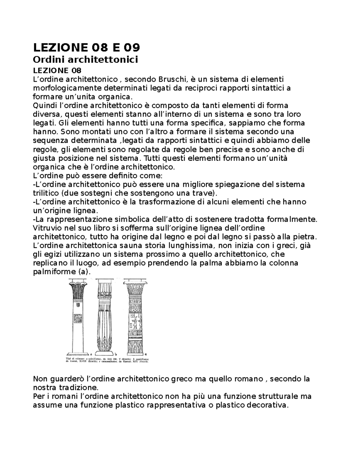 Lezione 08 E 09 ordini - LEZIONE 08 E 09 Ordini architettonici LEZIONE ...