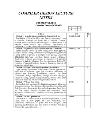 Compiler gold - Compiler Design - Studocu