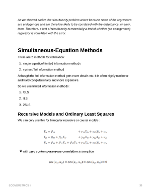 Econometrics II-part-9 - ECONOMETRICS II 36 now you end up with 7 ...