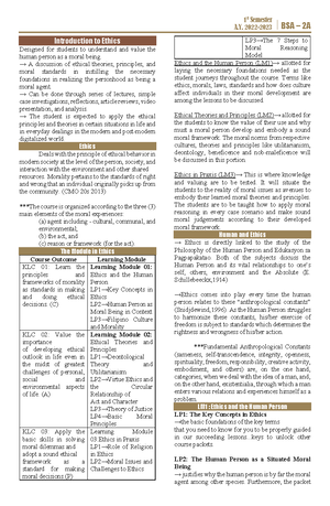 Ethics - own lecture - Introduction to Ethics (NGEC 0513) → Designed ...