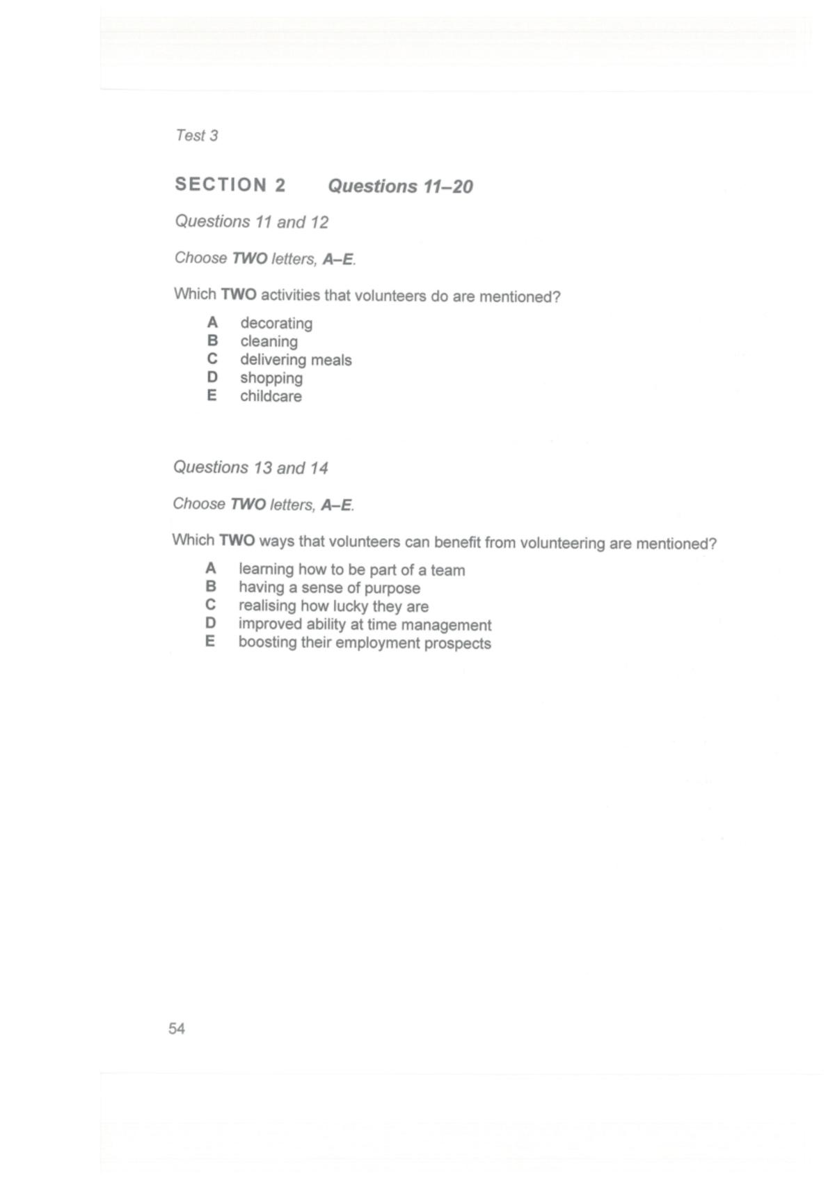 Listening Week 4 MCQ and Matching - english - Studocu