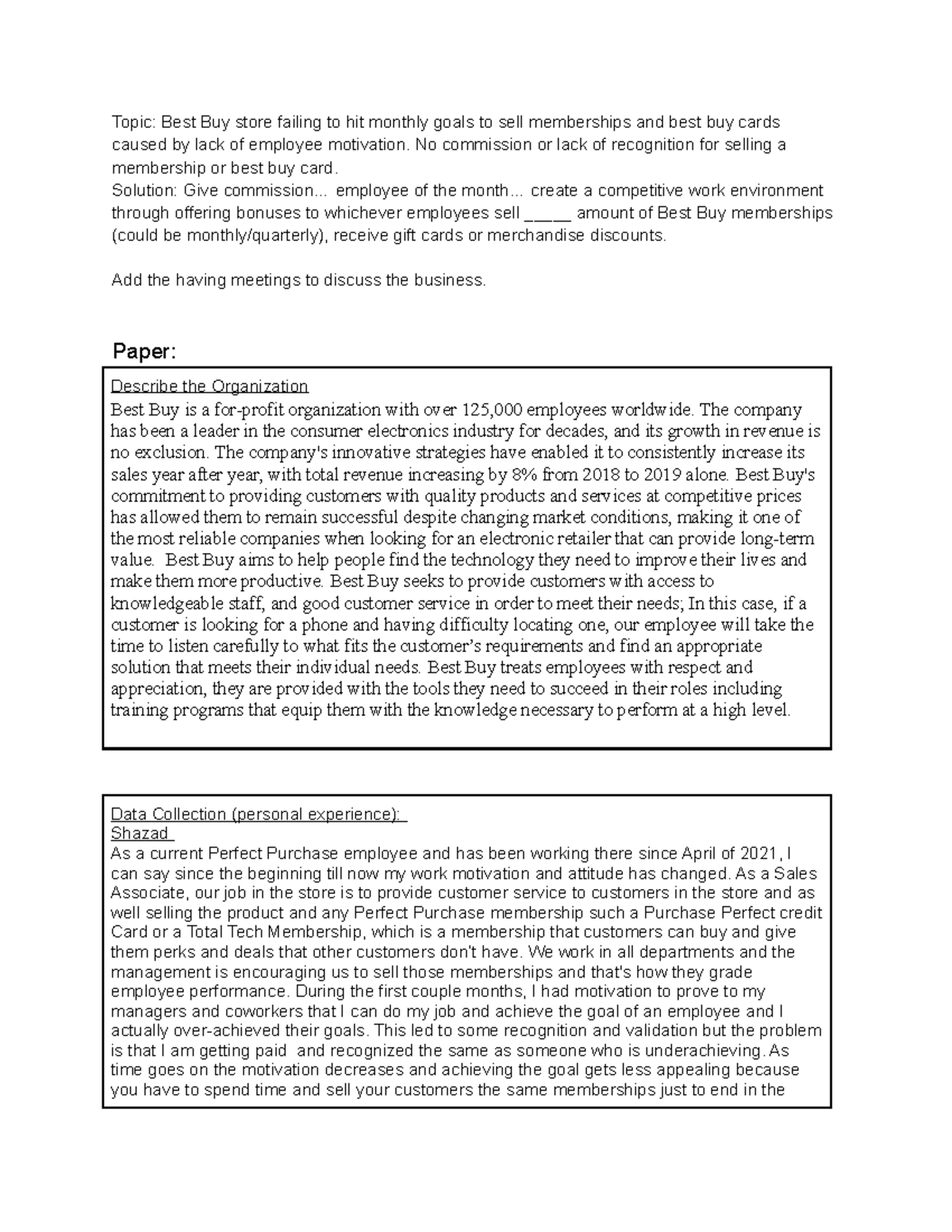 Managing people- final project. Paper main points - MGS 3400 - GSU ...