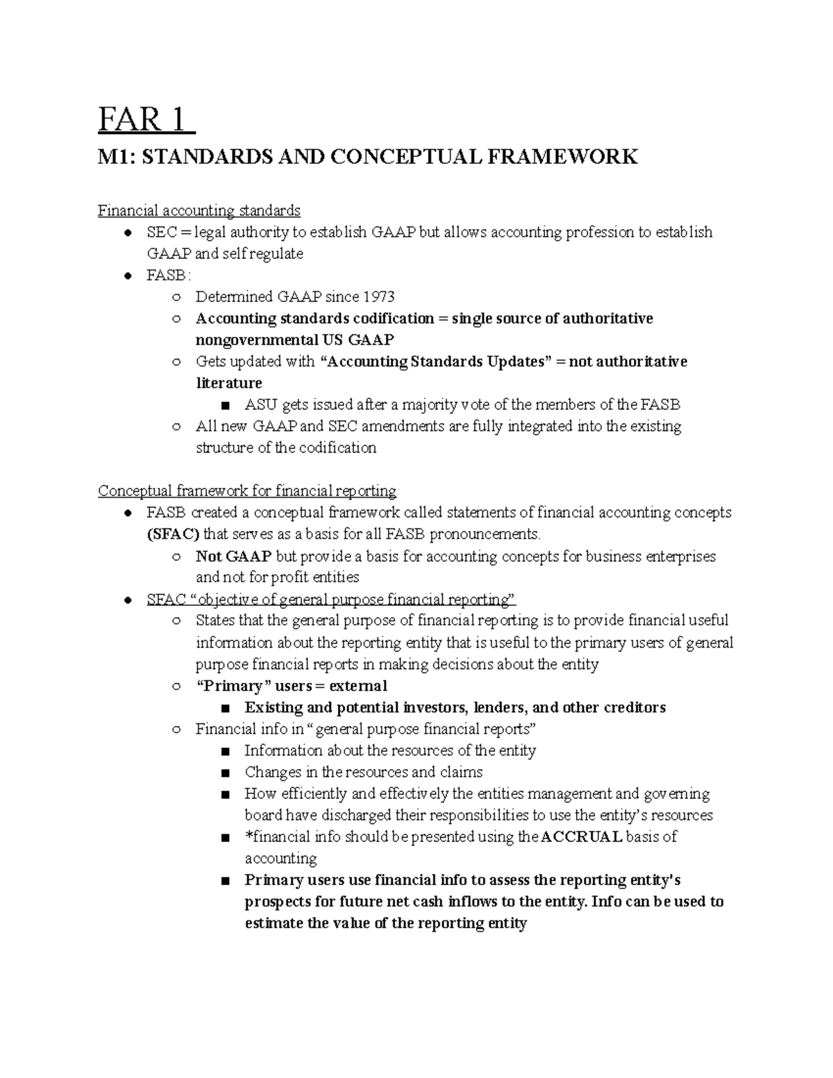 FAR 1 - FAR unit 1 notes and questions. includes definitions, terms ...