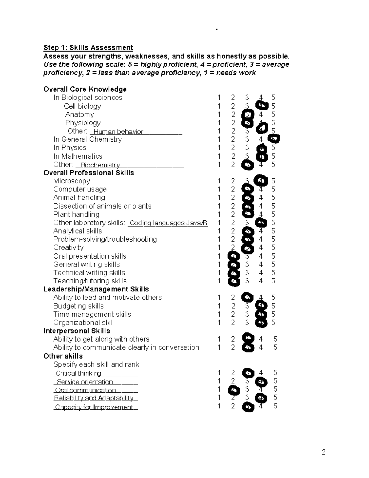 IDP Step 1 (page 2) - N/A - Step 1: Skills Assessment Assess your ...