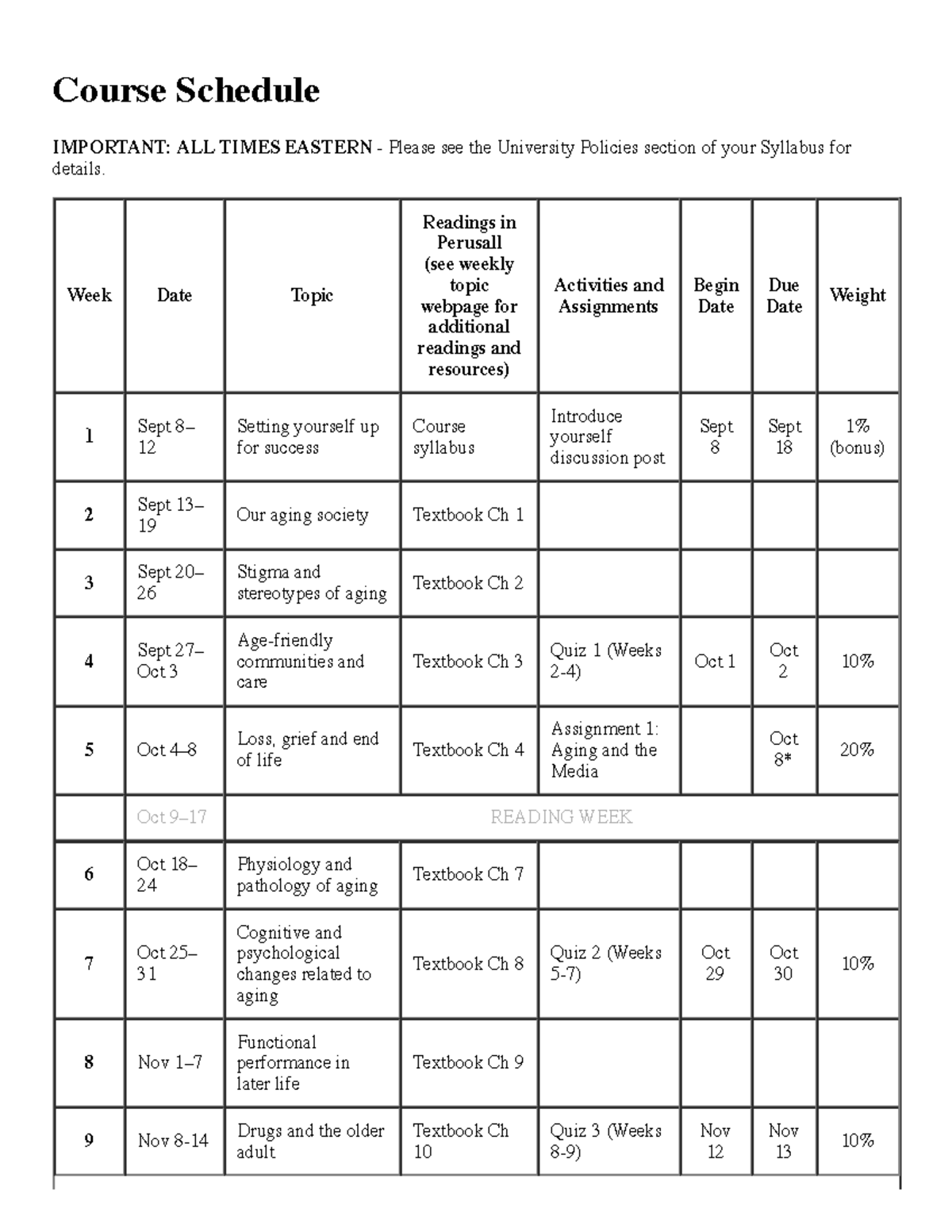 Course Schedule Template HLTH 201 for FALL 2021 - HLTH 201 - UWaterloo ...